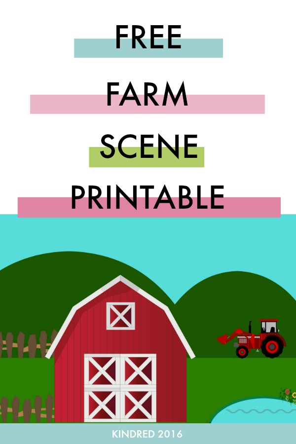Free Kids Printable: Farm Play Scene – Kindred Inspiration