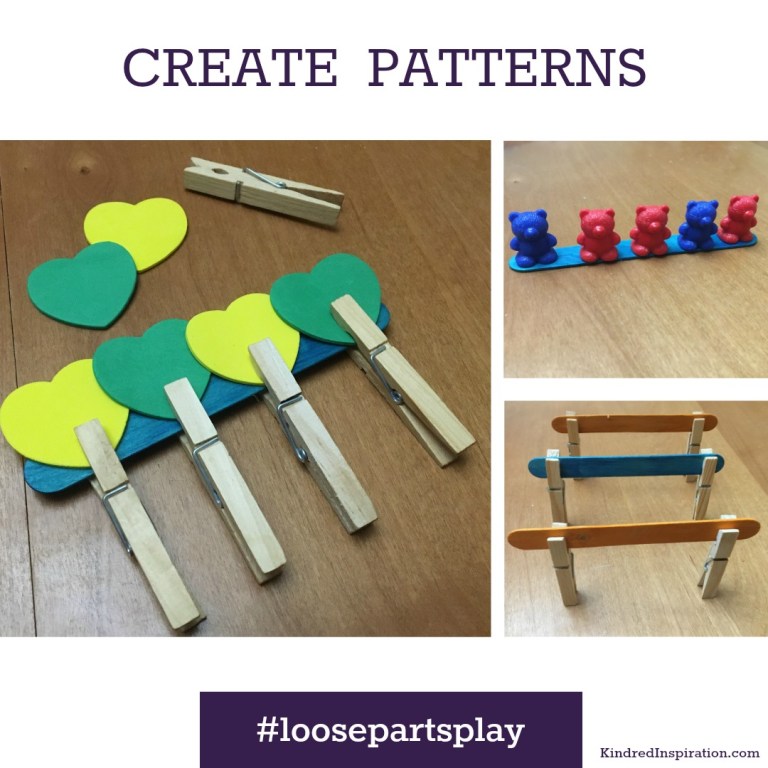 Let’s Make Patterns: Loose Parts Invitation to Play Activity – Kindred ...